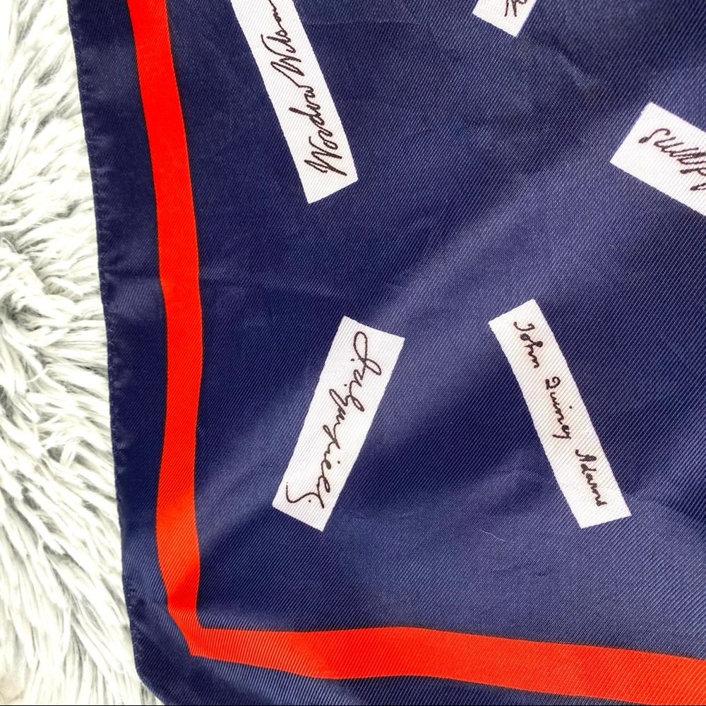 Vintage Bicentennial Presidential Signature Scarf - Gem